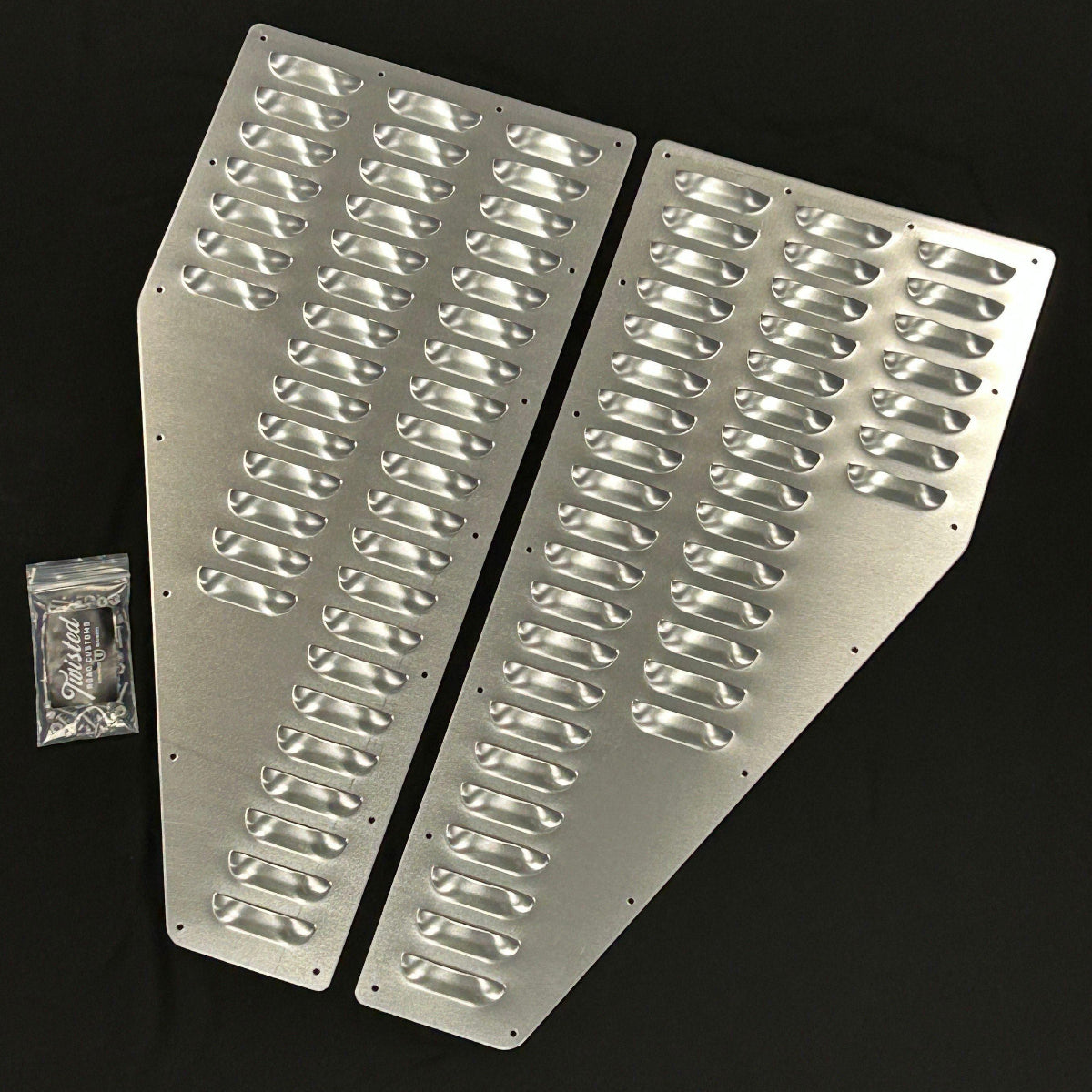 3-Row - USA - Bolt-On Hood Louver Panel Set - Complete Cooling Kit - w ...