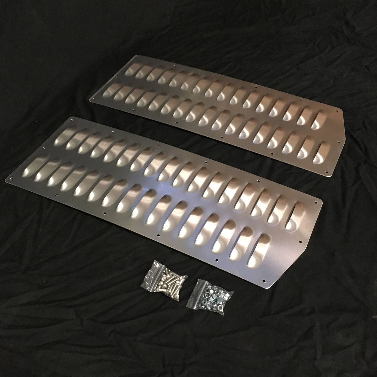 Bolt-On Hood Louvers I Aluminum Sheet Metal Panel Set w/ Stainless ...